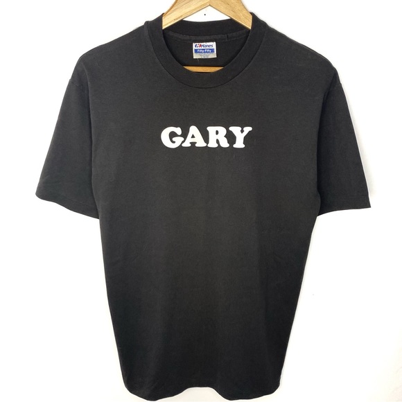 Vintage | Shirts | Vintage 8s Gary Family Tree Black Single Stitch T ...